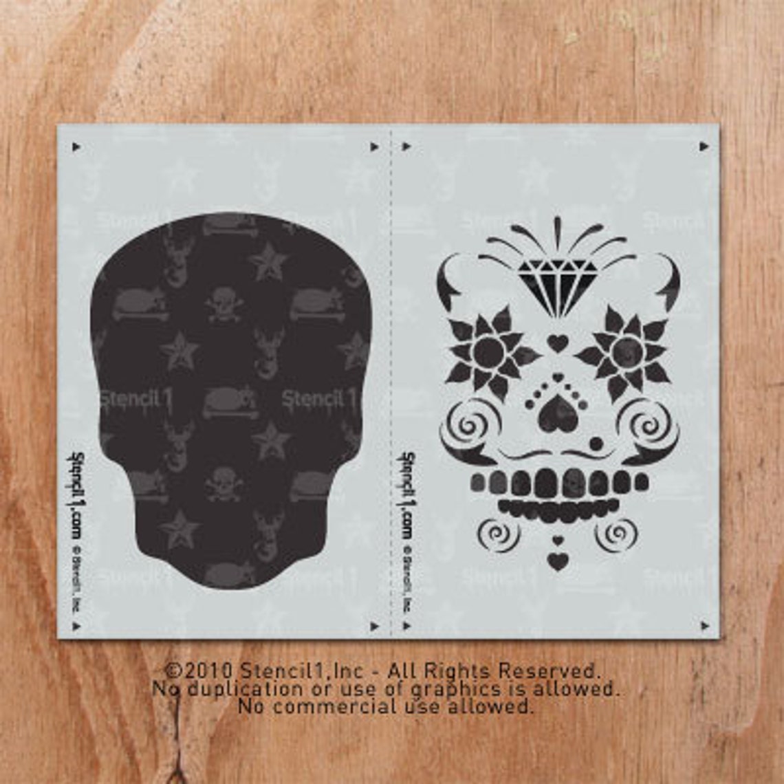 Sugar Skull Two Layer Stencil Reusable Craft & DIY Stencils - Etsy