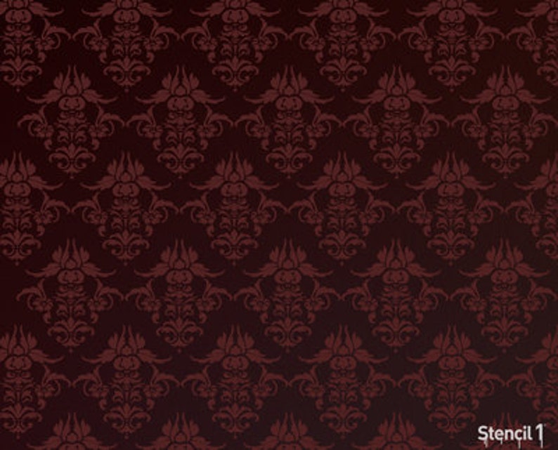 Damask Repeat Pattern Wall Stencil Reusable Crafts & DIY - Etsy