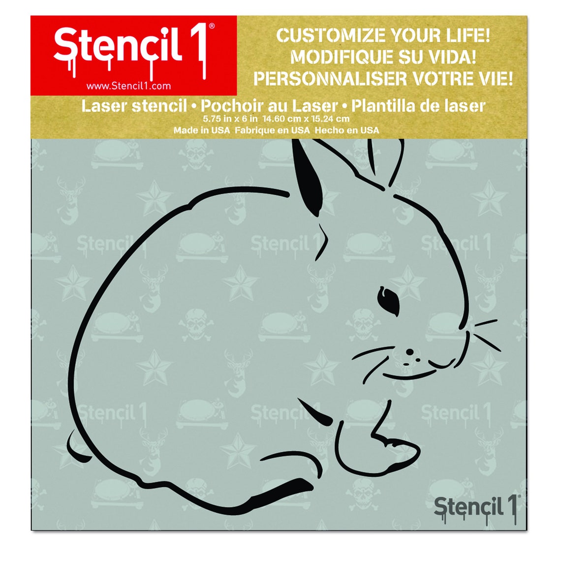Bunny Stencil Reusable Craft & DIY Stencils S1_2L_07_S - Etsy