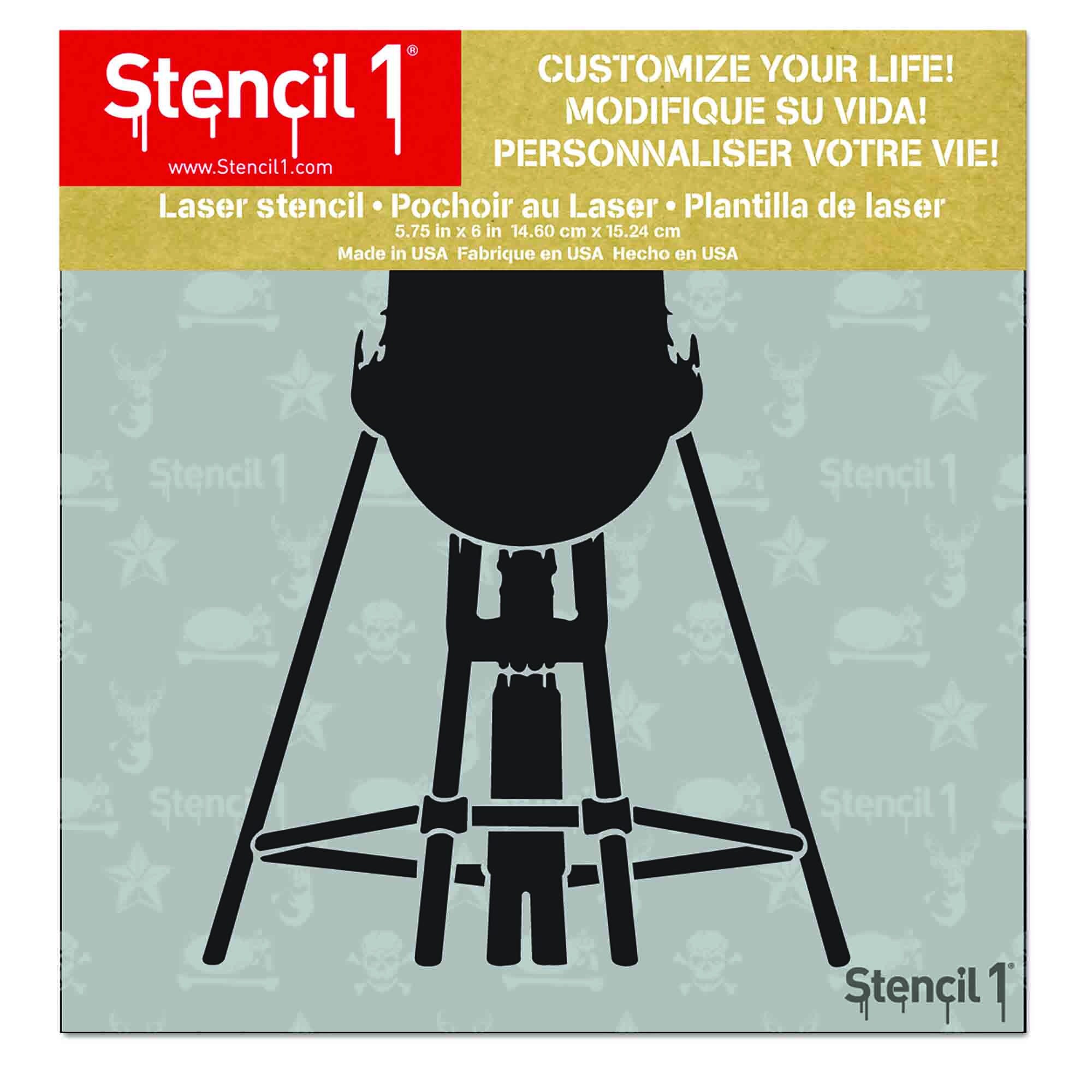 Water Tower Stencil Reusable Craft & DIY Stencils S1_01_31_S - Etsy