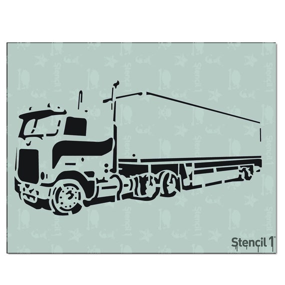 Big Rig Stencil Reusable Craft & DIY Stencils S1_01_45 | Etsy