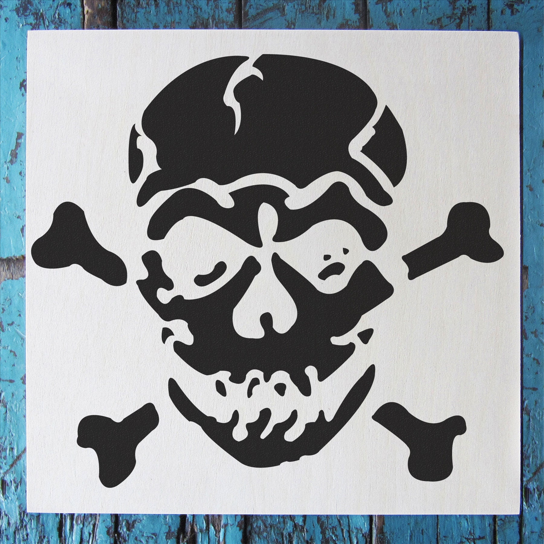 Jolly Roger Stencil Reusable Craft & DIY Stencils S1_01_20_S | Etsy