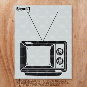 Tv Retro Stencil- Reusable Craft &DIY Stencils- S1_01_120 -8.5x11- by ...