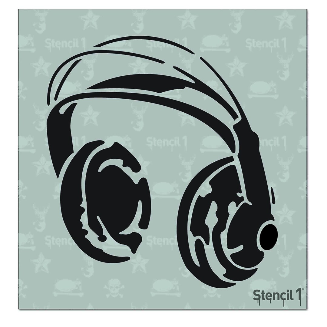 Headphones Stencil - Music Stencil - Reusable Craft & DIY Stencils - S1 ...