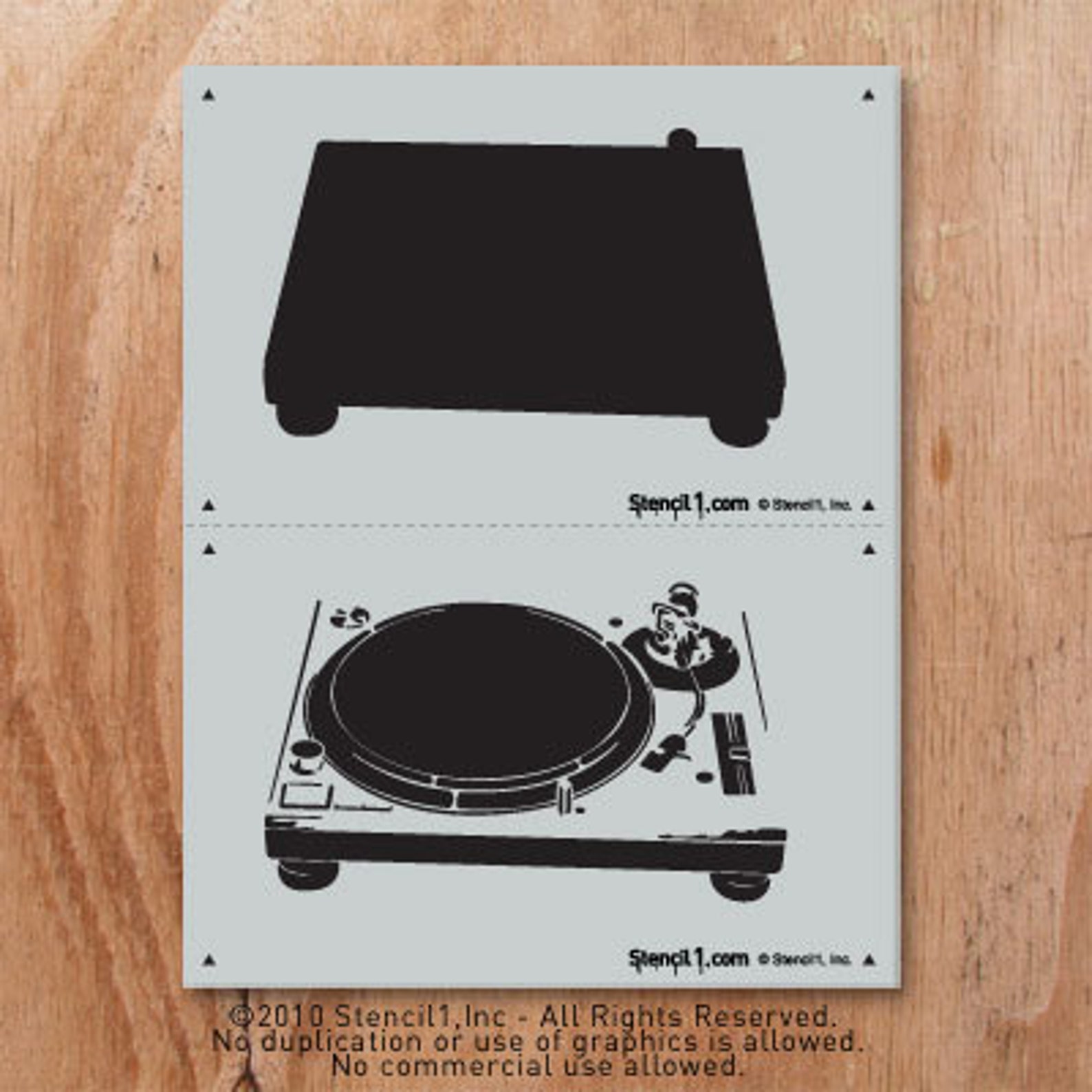Turntable Two Layer Stencil - Reusable Craft & DIY Stencils - S1_2L_12 ...