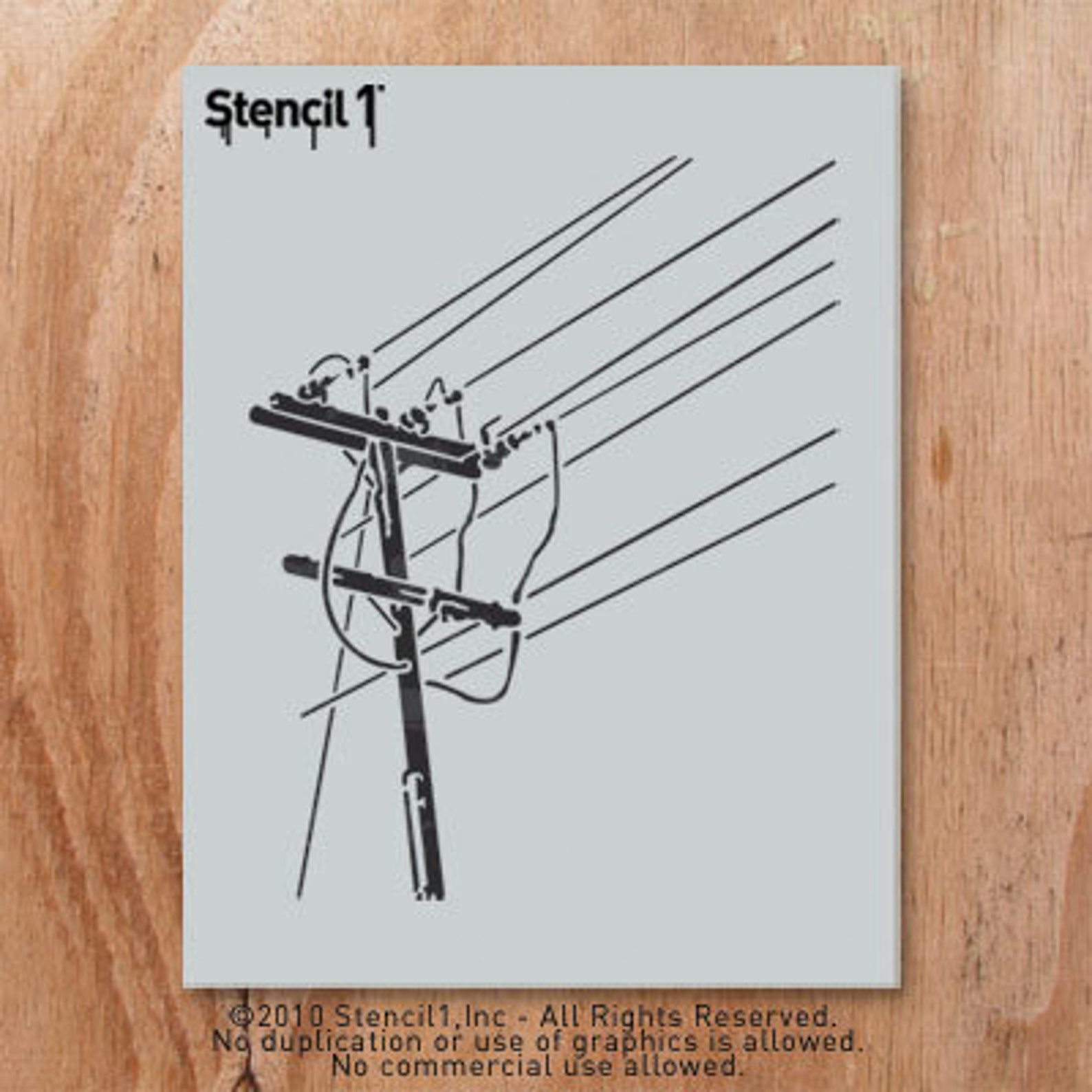 Powerlines Stencil Reusable Crafts & DIY Stencils S1_01_32 - Etsy