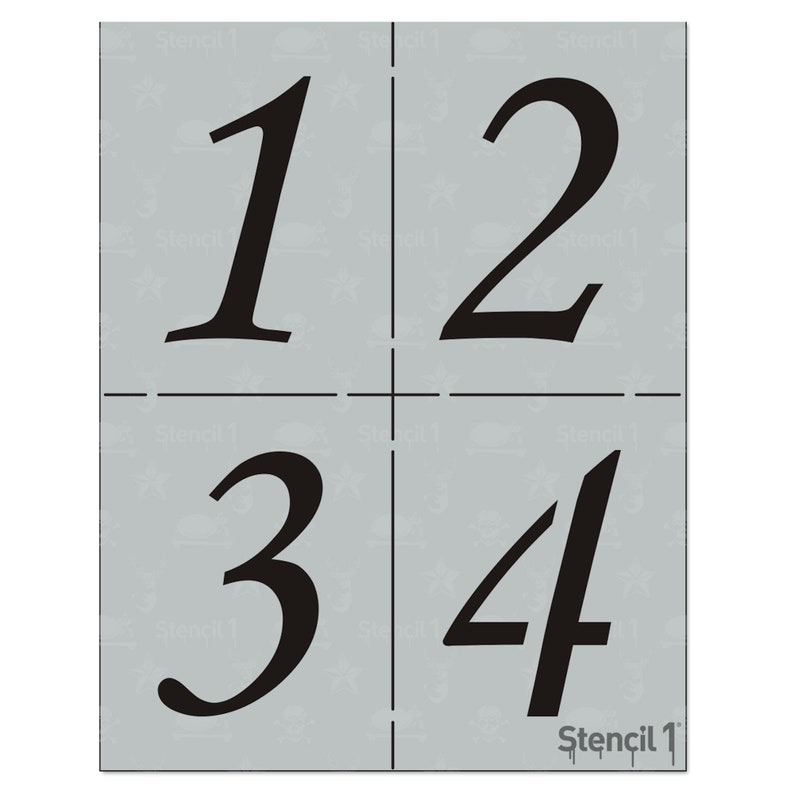 House Numbers Stencil Set Address Numbers Stencil Set - Etsy