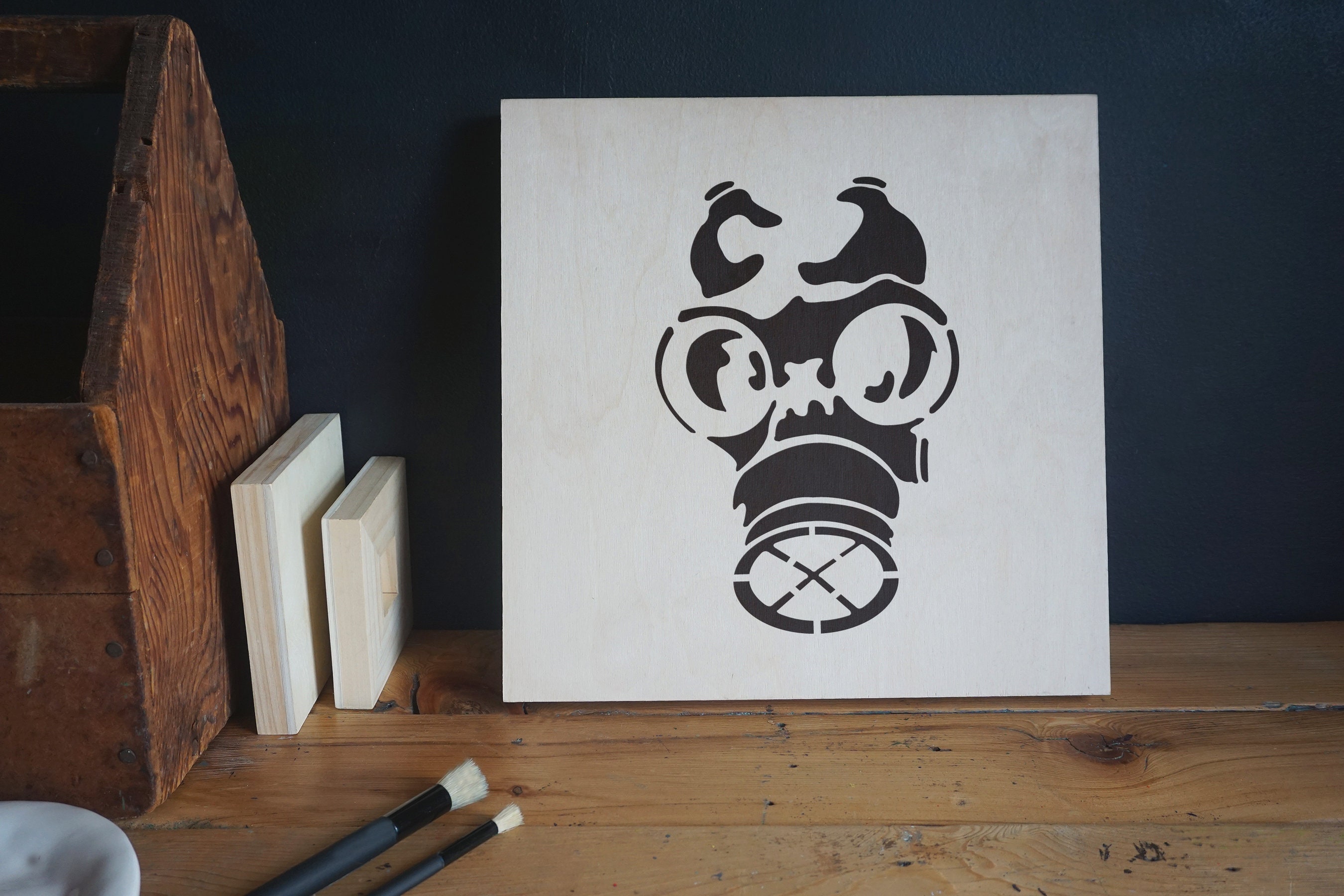 Gas Mask Stencil Reusable Craft & DIY Stencils S1_01_59 - Etsy