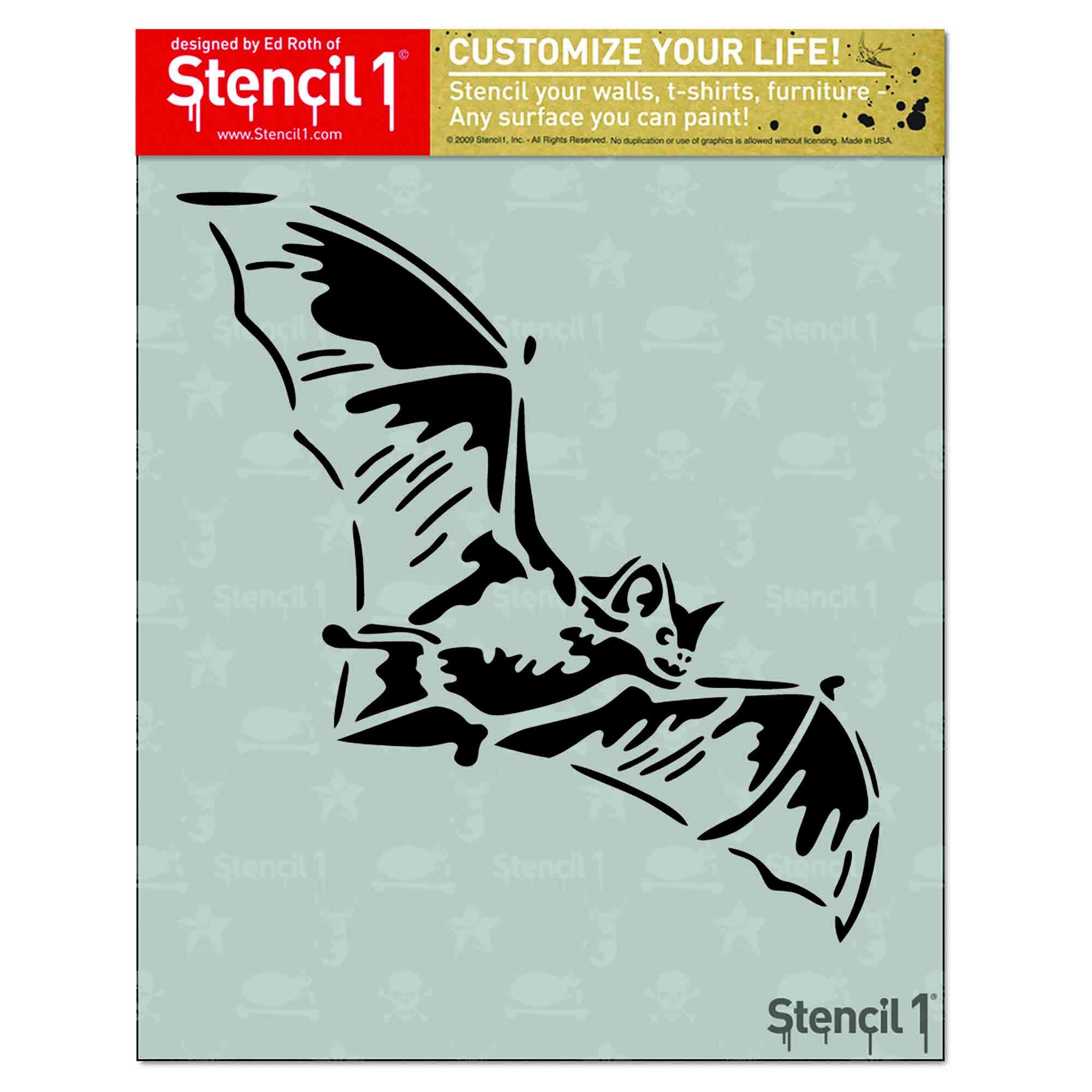 Bat Stencil Reusable Craft & DIY Stencils S1_01_HW_13 - Etsy