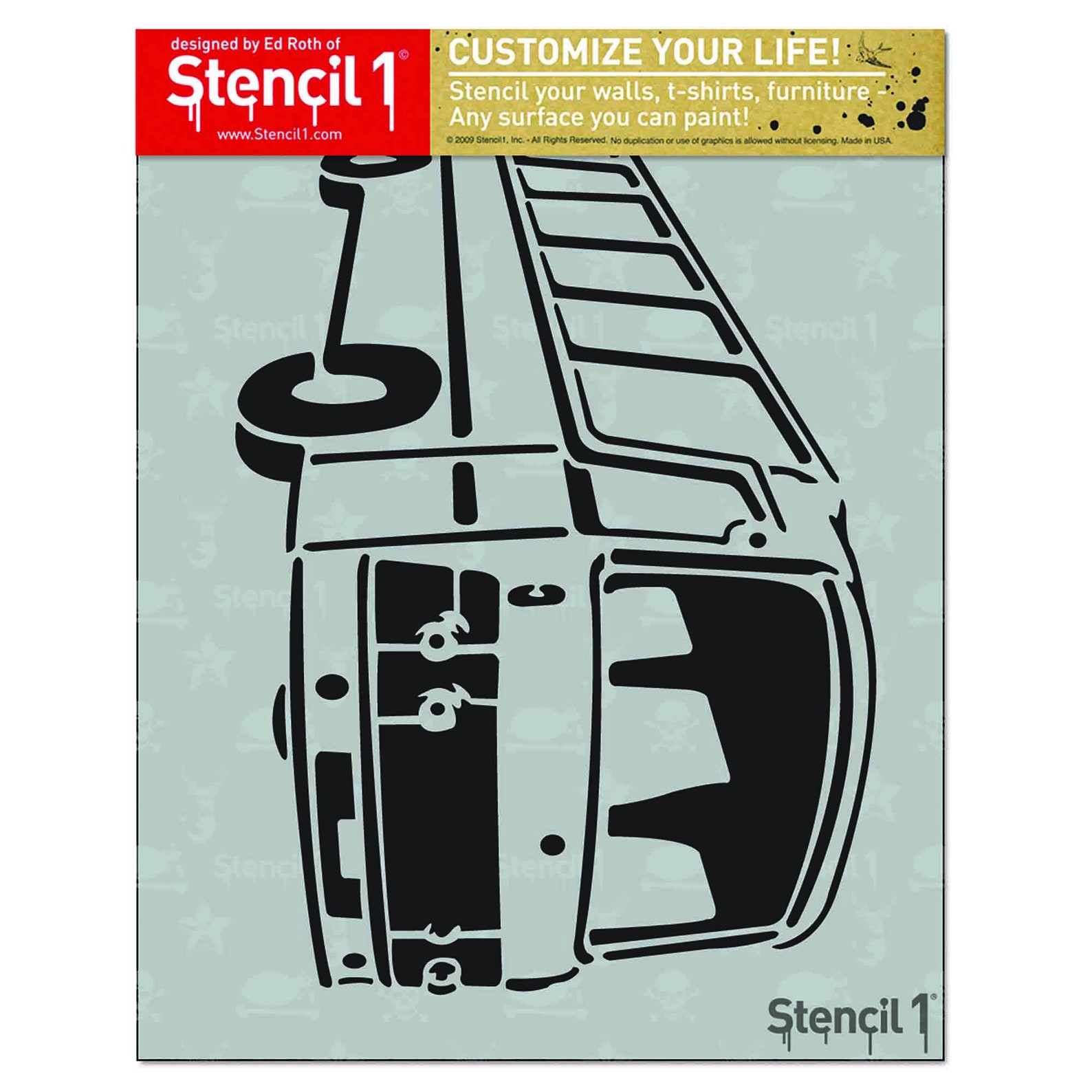 Retro Bus Stencil Reusable Crafts & DIY Stencils S1_01_43 - Etsy UK