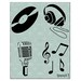 Music V2 4 Pack Stencil Reusable Craft & DIY Stencils S1_4P_14 8.5x11 ...