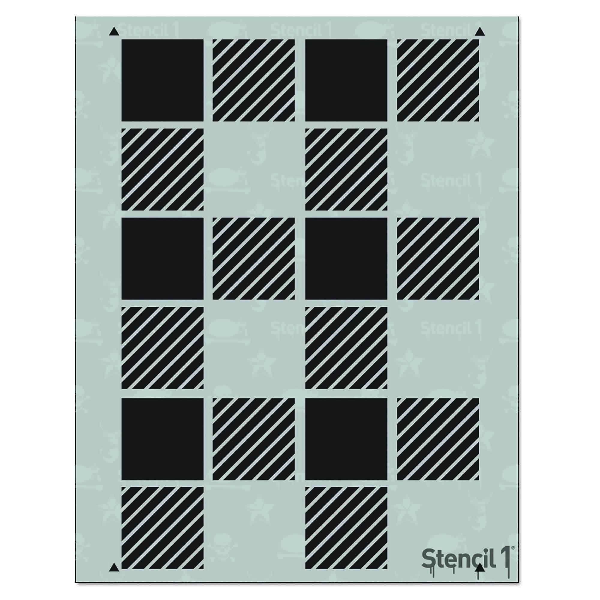 Plaid Repeat Pattern Wall Stencil- Reusable Craft & DIY Stencils- S1_PA ...