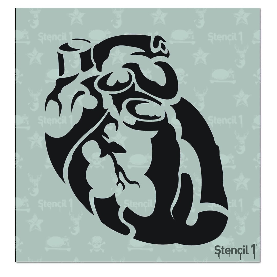 Heart Stencil- Reusable Craft & DIY Stencils- S1_01_61_S -small-(5.75 ...