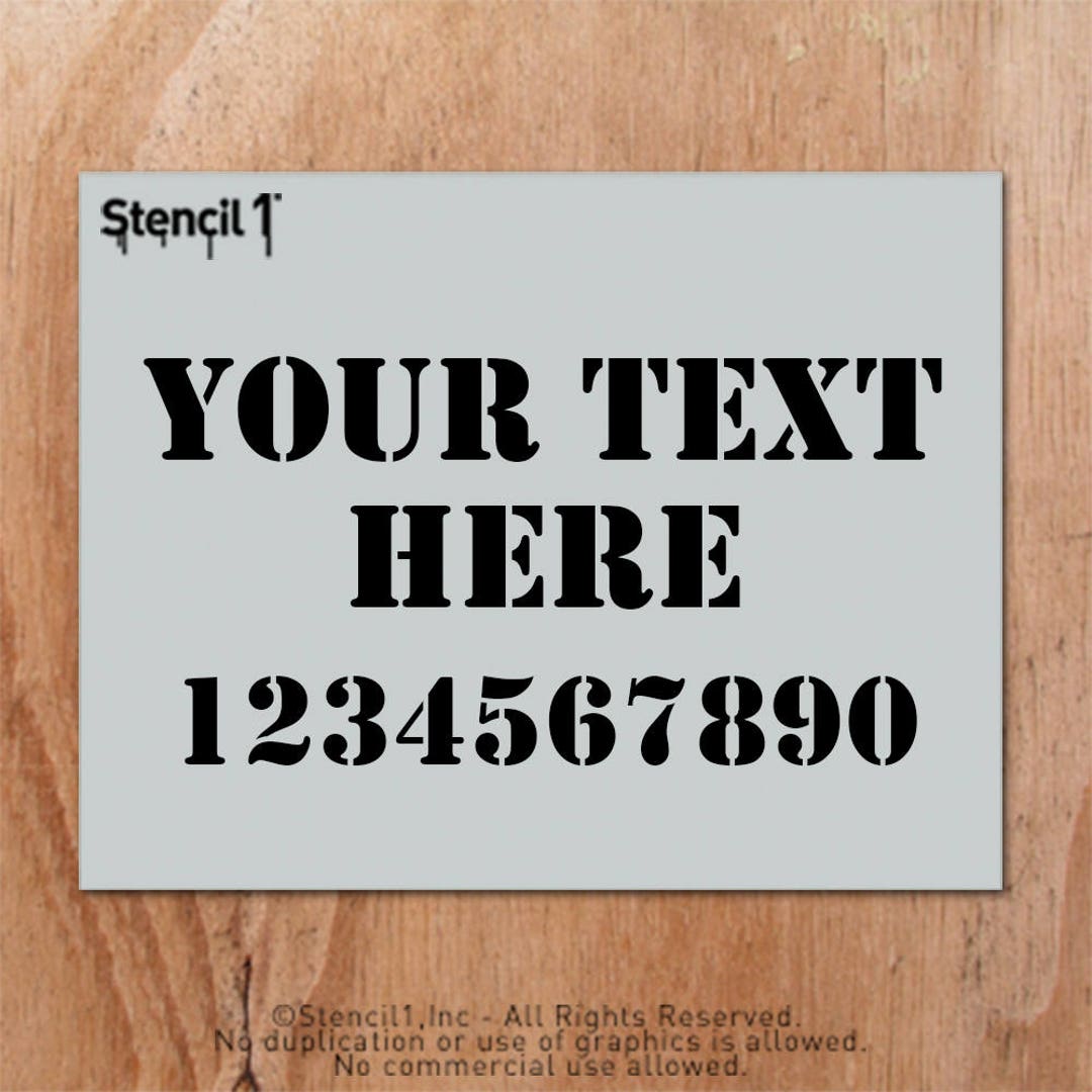 Custom Text-only Stencil Reusable Craft & DIY Stencils 8.5 X 11 by ...