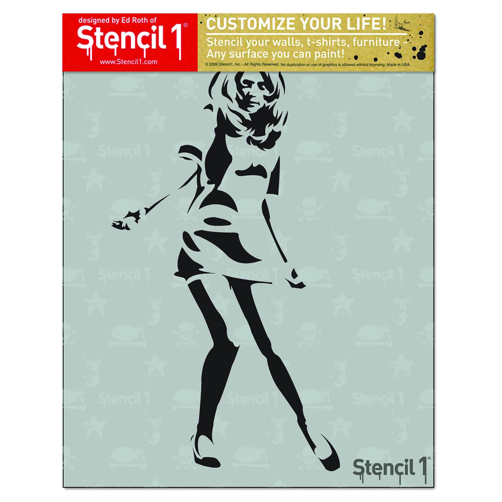 Stencil1 Go Go Girl Stencil S1_01_09 - Etsy
