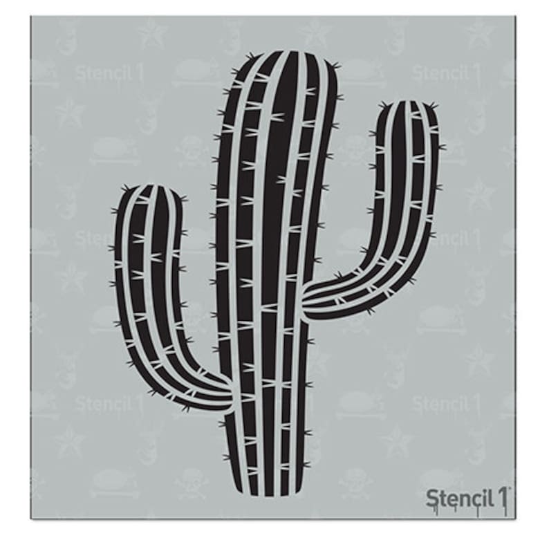 Cactus Stencil cacti motif Reusable Craft & DIY Stencils | Etsy