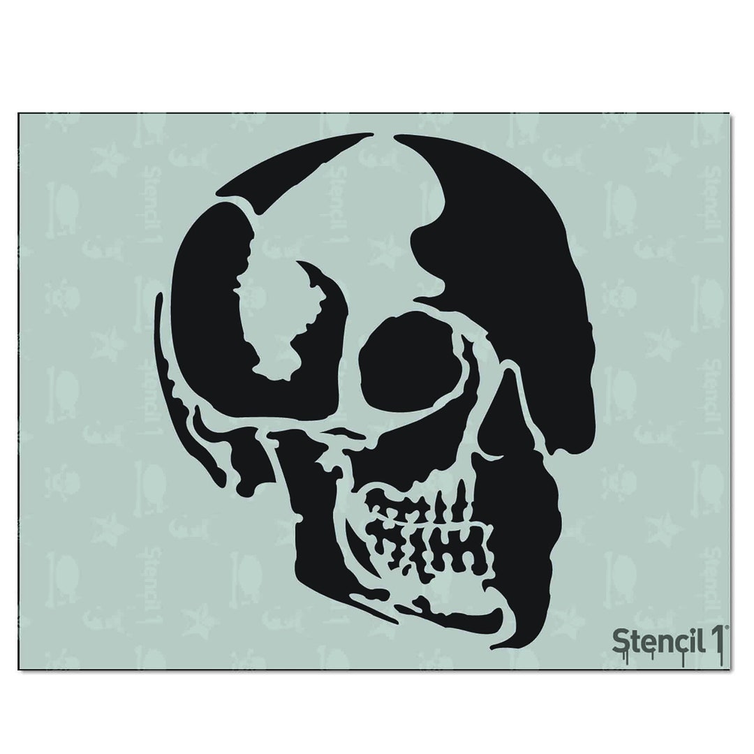 Stencil1 Skull in Profile Stencil - Etsy