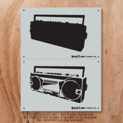 Boombox Two Layer Stencil Reusable Craft & DIY Stencils | Etsy