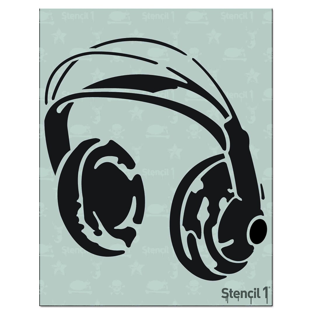 Headphones Stencil - Music Stencil - Reusable Craft & DIY Stencils - S1 ...