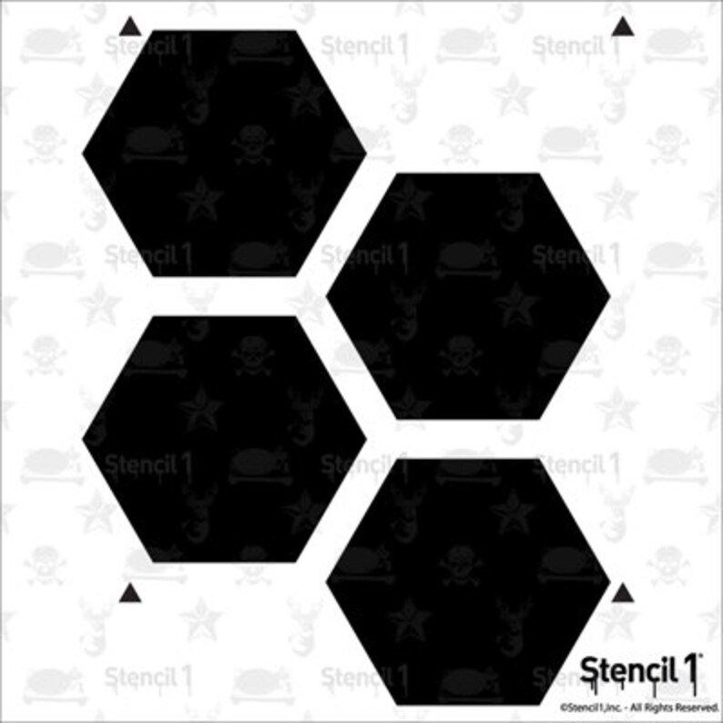 Hexagon Repeat Pattern Wall Stencil Reusable Craft & DIY | Etsy