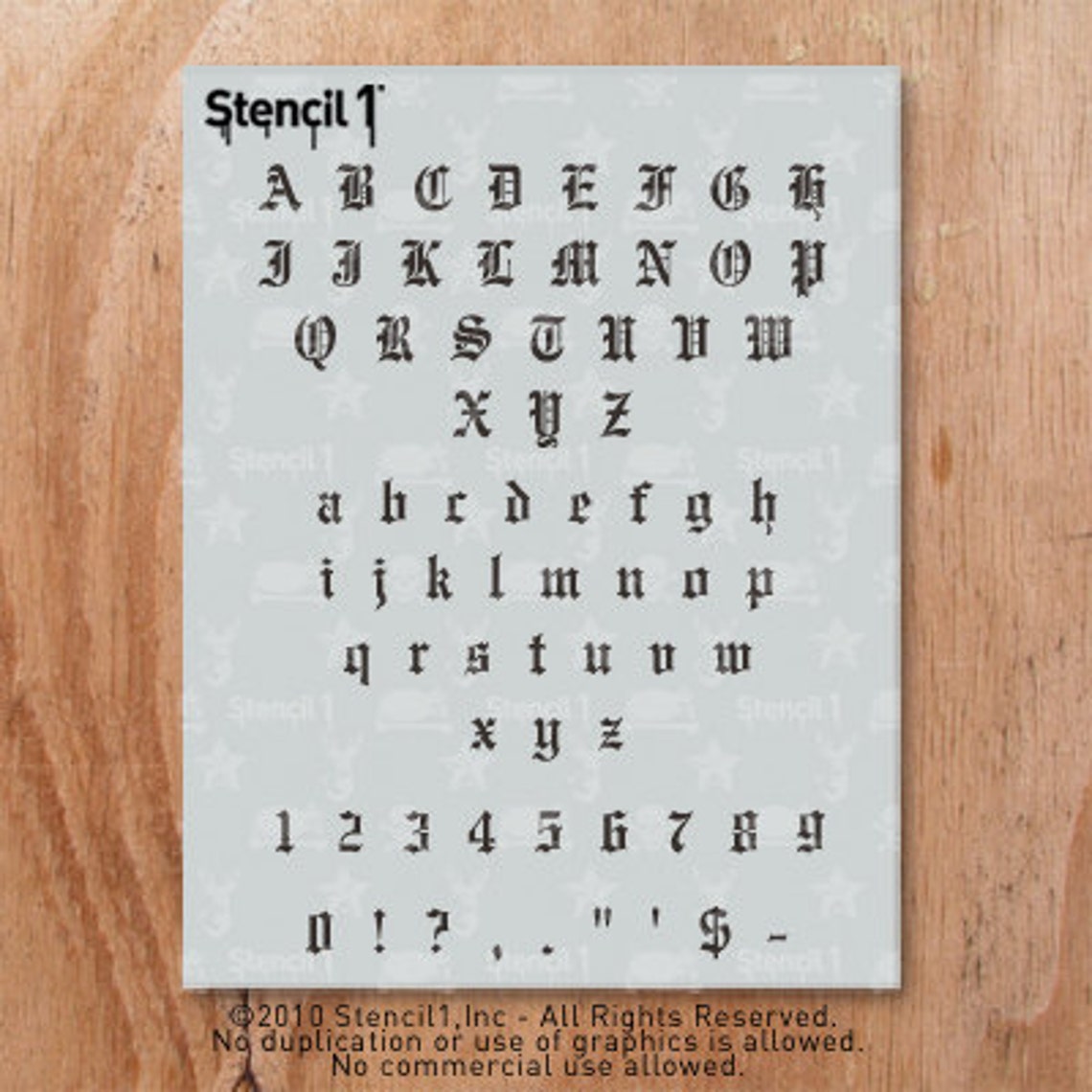 2" Old English Font Stencil- Reusable Craft & DIY Stencils- S1_ALPH_OE ...