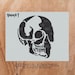 Stencil1 Skull in Profile Stencil - Etsy