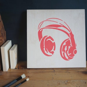 Headphones Stencil - Music Stencil - Reusable Craft & DIY Stencils - S1 ...