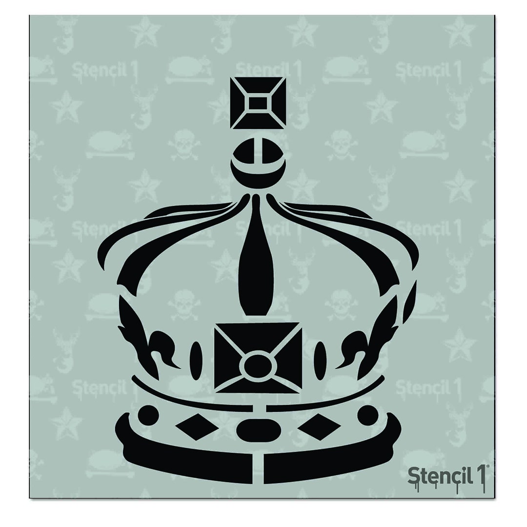 Crown Clean Stencil - Reusable Craft & DIY Stencils - S1_01_107_S ...