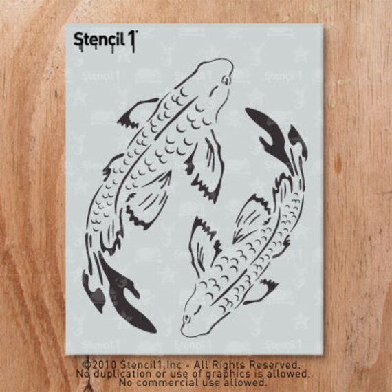 Koi Stencil Reusable Craft & DIY Stencils S1_01_112 | Etsy