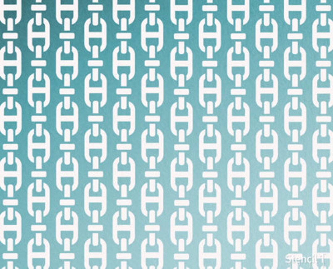 Chains 2 Repeat Pattern Wall Stencil- Reusable Craft &DIY Stencils- S1 ...