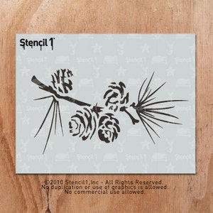 Pine Branch Stencil- Reusable Craft & DIY Stencils- S1_01_83 -8.5x11 ...