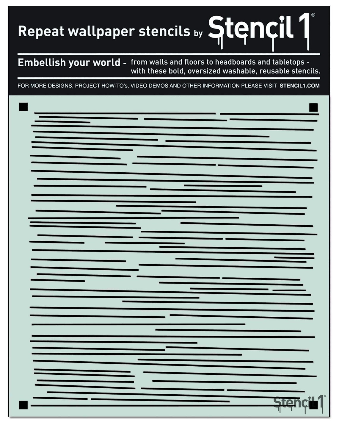 Line Repeat Pattern Stencil- Reusable Craft &DIY Stencils- S1_PA_65 ...