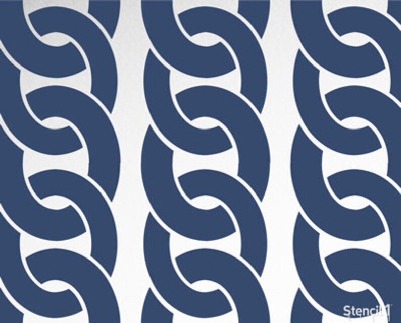 Bold Chain Repeat Wall Pattern Reusable Craft & DIY Stencils - Etsy