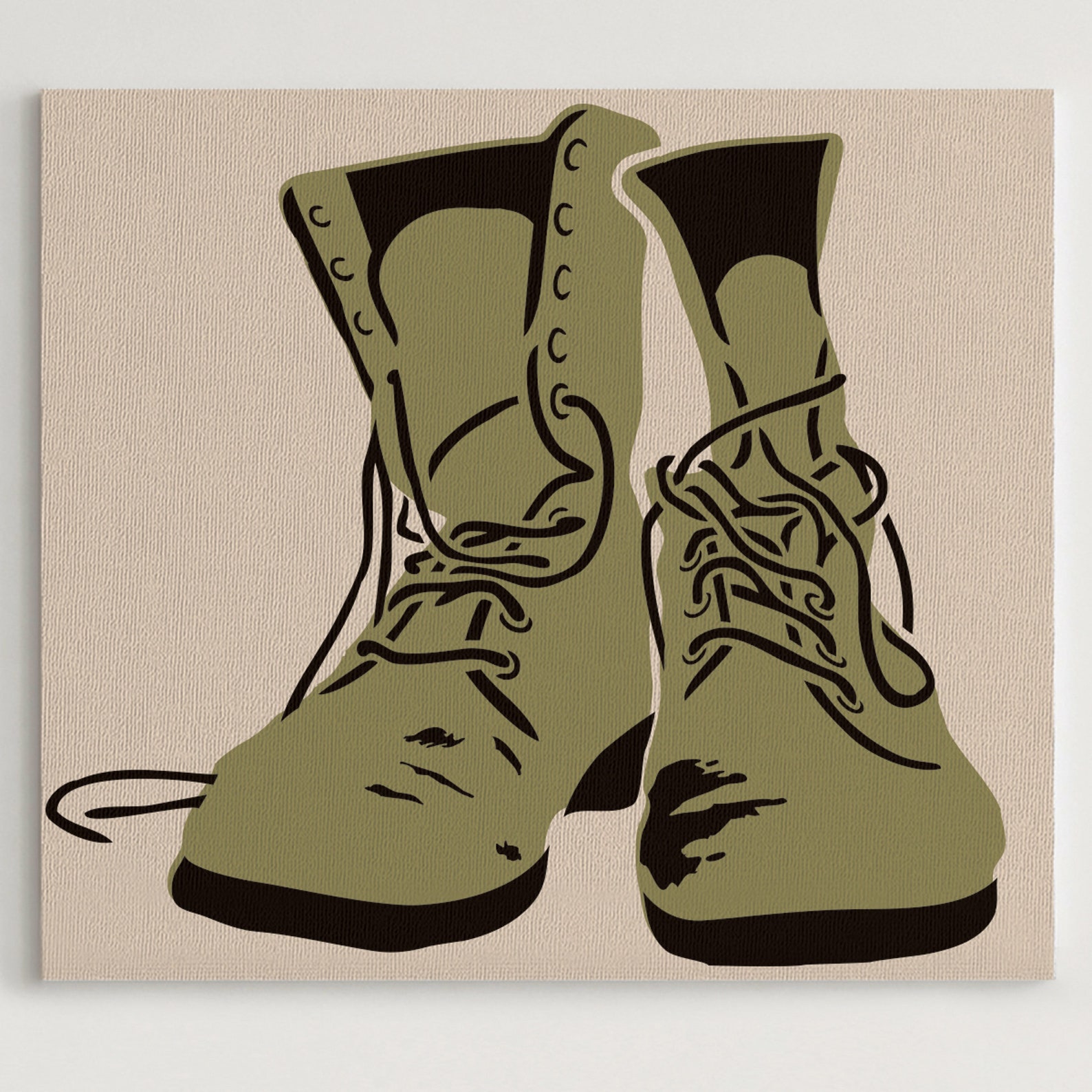 Combat Boots Two Layer Stencil- Reusable Craft &DIY Stencils- S1_2l_22 ...