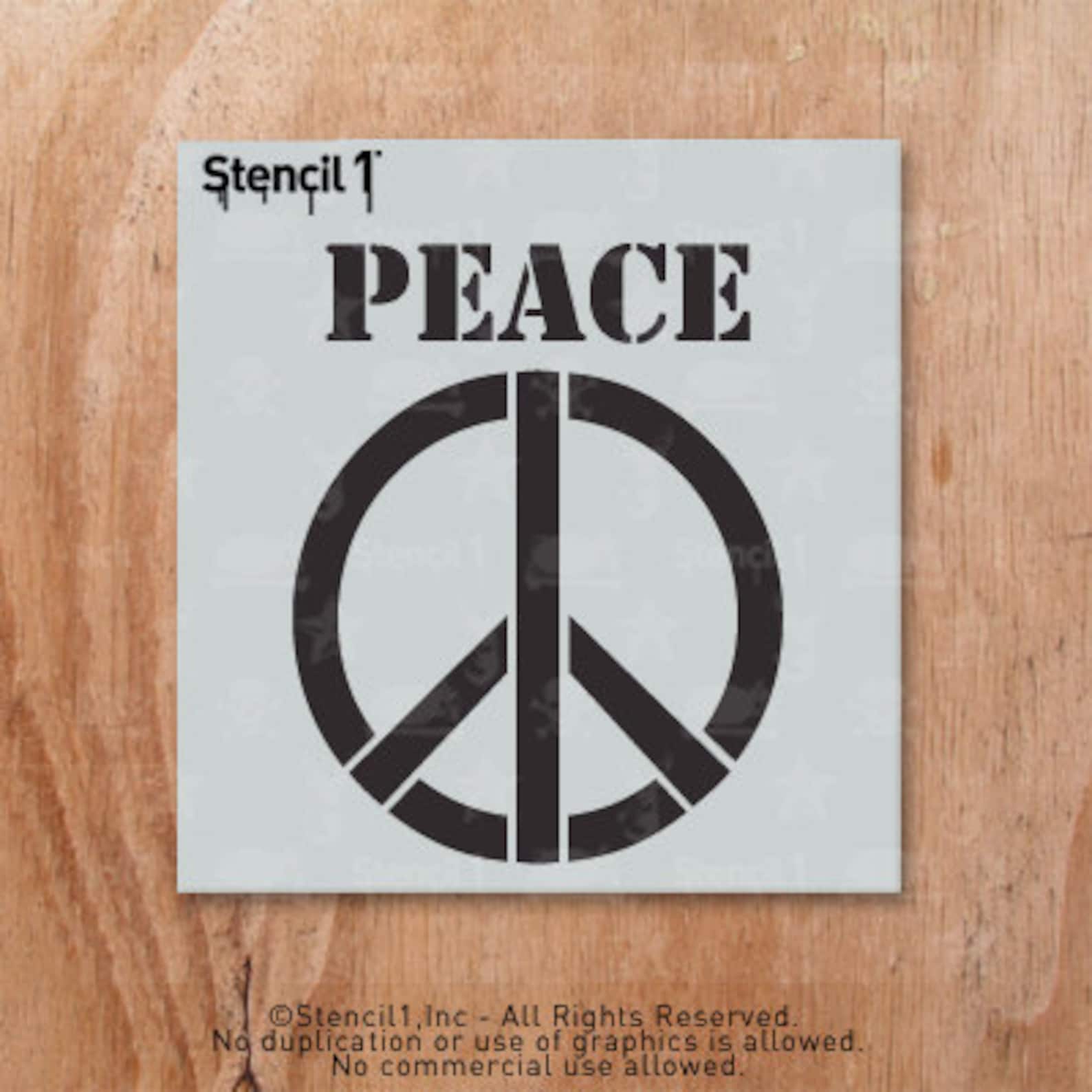 Peace Sign Stencil Reusable Craft & DIY Stencils S1_01_115_S - Etsy