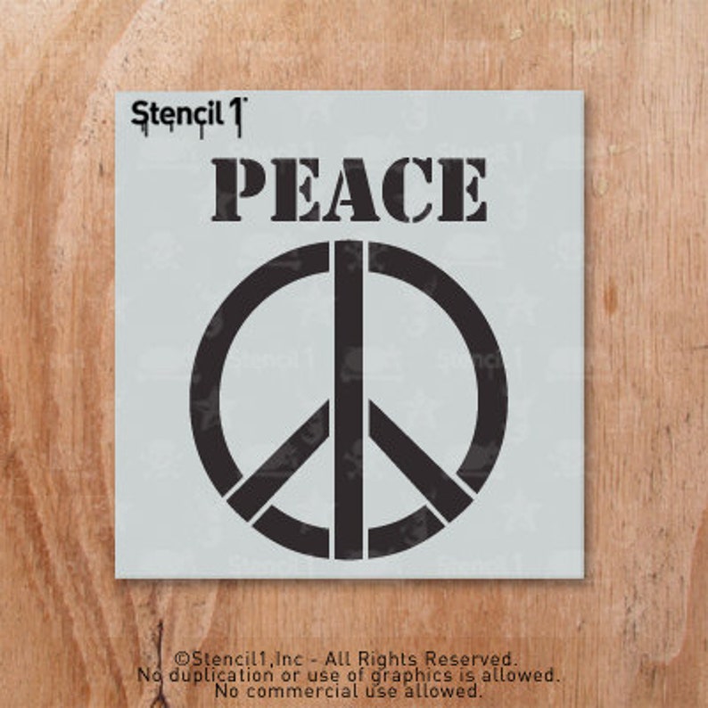 Peace Sign Stencil Reusable Craft & DIY Stencils S1_01_115_S - Etsy