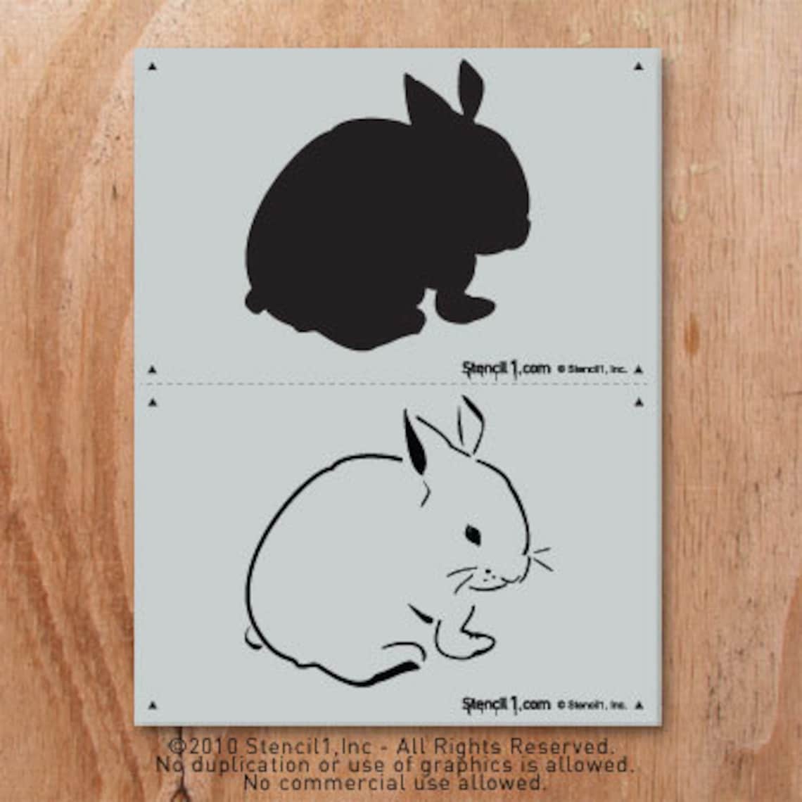Bunny Two Layer Stencil- Reusable Craft &DIY Stencils- S1_2L_07 -8.5x11 ...