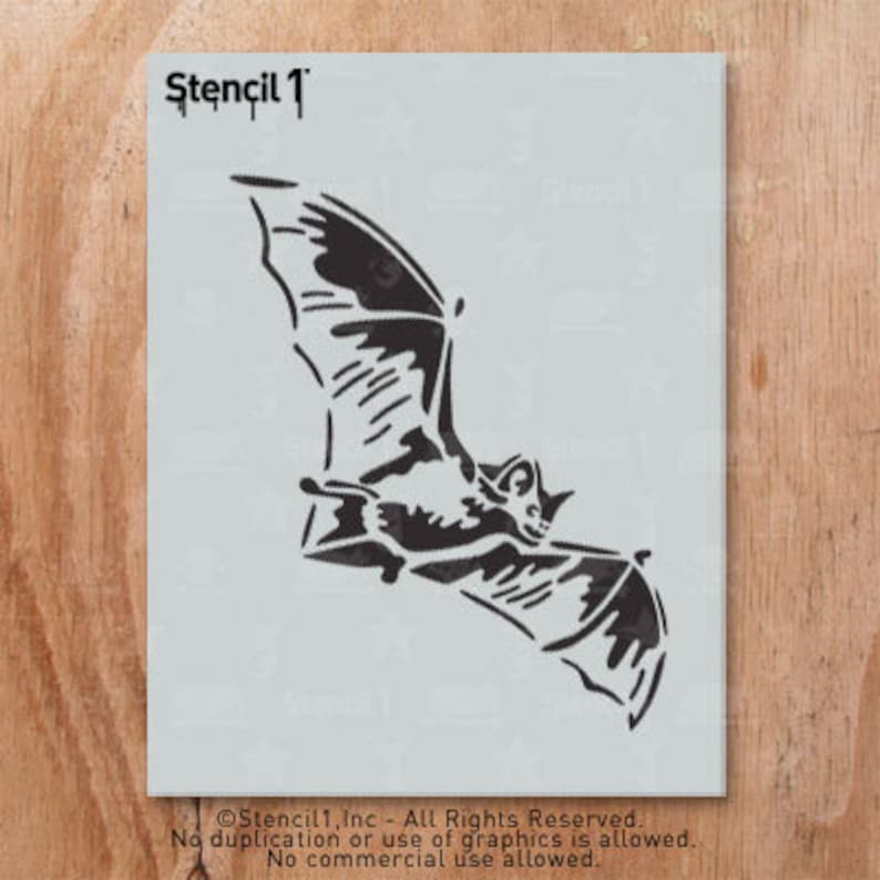 Bat Stencil Reusable Craft & DIY Stencils S1_01_HW_13 | Etsy