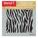 Zebra Print Repeat Pattern Stencil- Reusable Craft & DIY Stencils - S1 ...