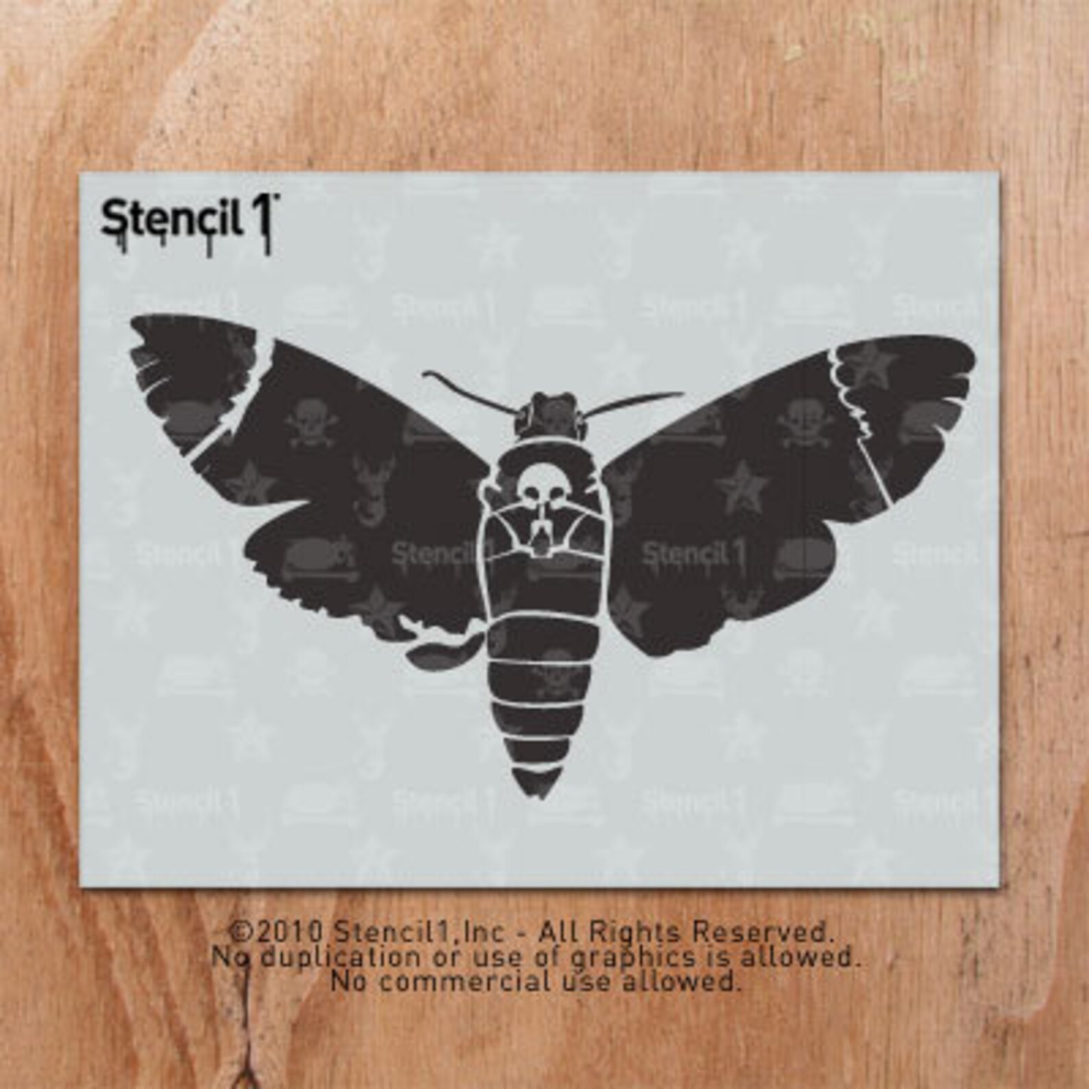 Moth With Skull Stencil Reusable Craft & DIY Stencils - Etsy