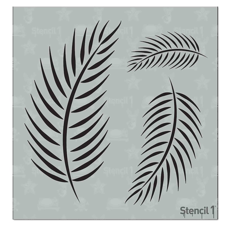 Palm Leaf Stencil - Etsy