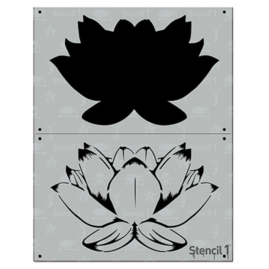 Lotus Two Layer Stencil - Reusable Craft & DIY Stencils - S1_2L_80 - 8. ...