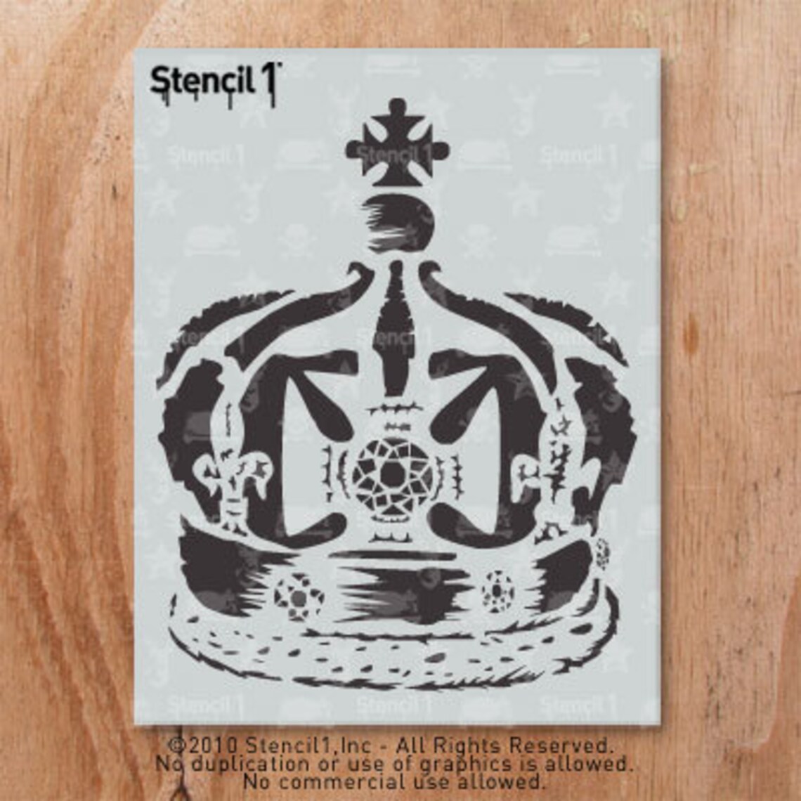 Queen's Crown Stencil- Reusable Craft &DIY Stencils- S1_01_108 -8.5x11 ...