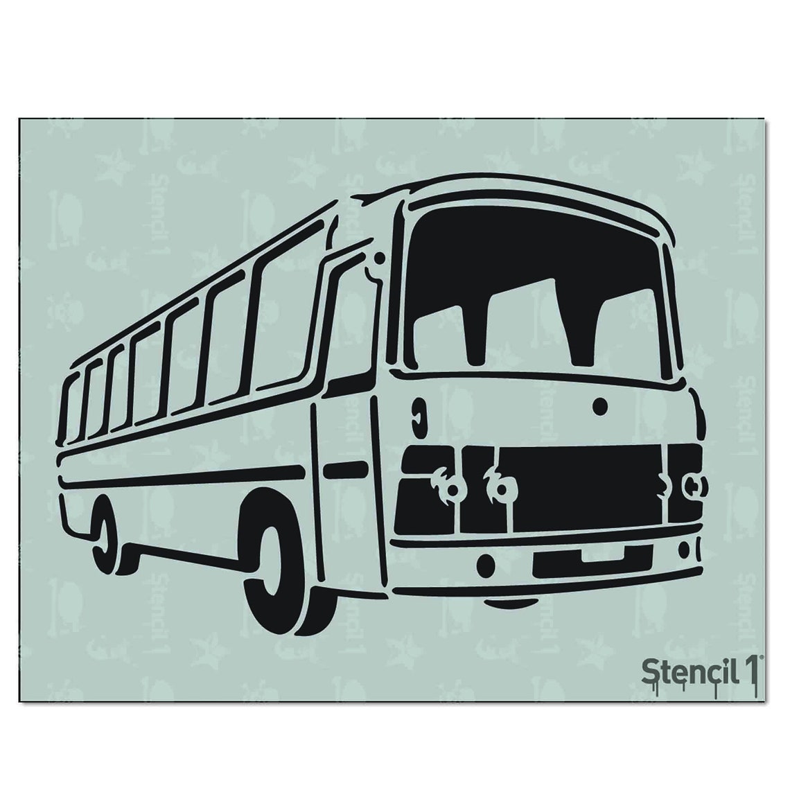 Retro Bus Stencil Reusable Crafts & DIY Stencils S1_01_43 - Etsy