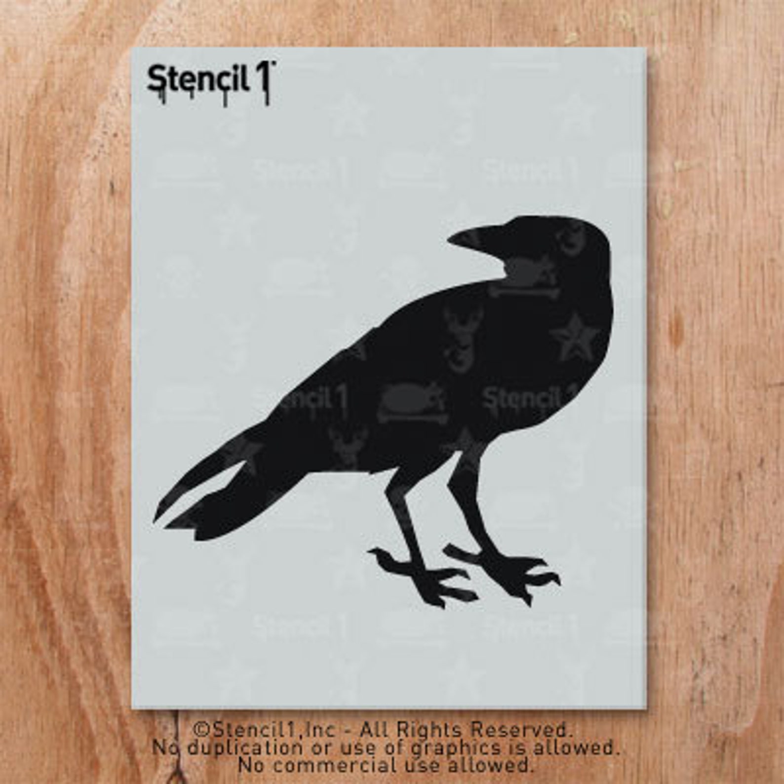 Raven Stencil Reusable Craft & DIY Stencils S1_01_BS-1_L6 - Etsy