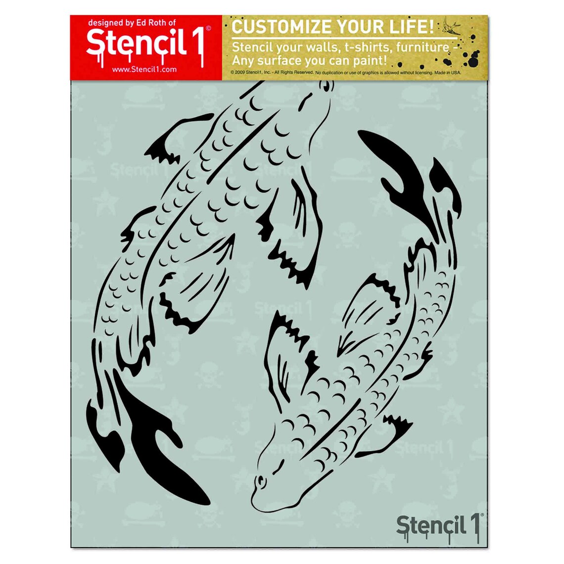 Koi Stencil Reusable Craft & DIY Stencils S1_01_112 | Etsy