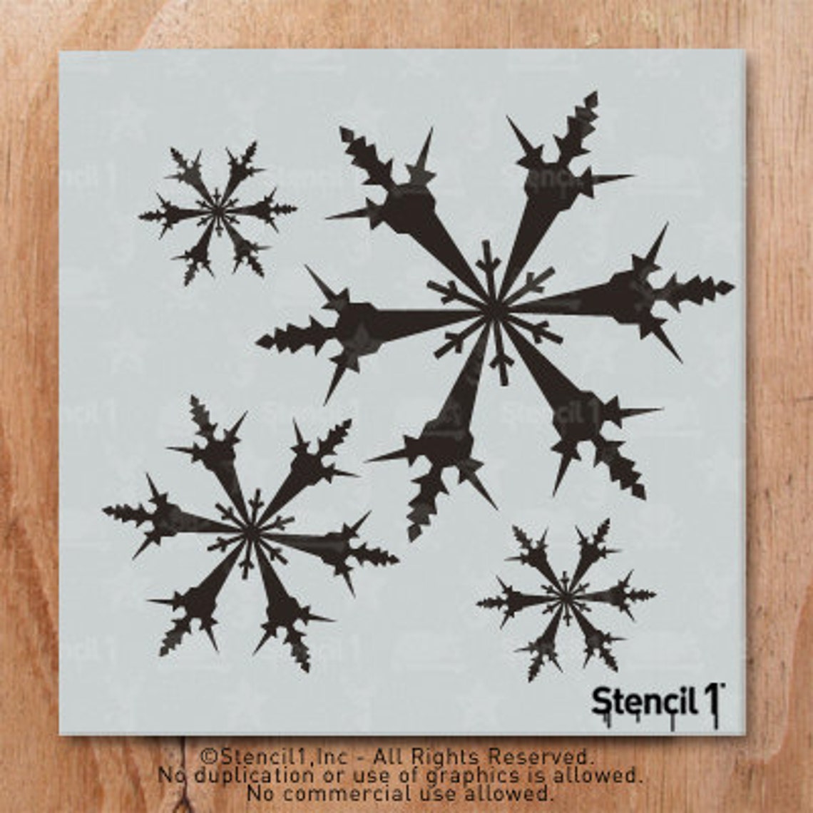 Snowflakes Repeat Pattern Stencil Reusable Crafts & DIY | Etsy