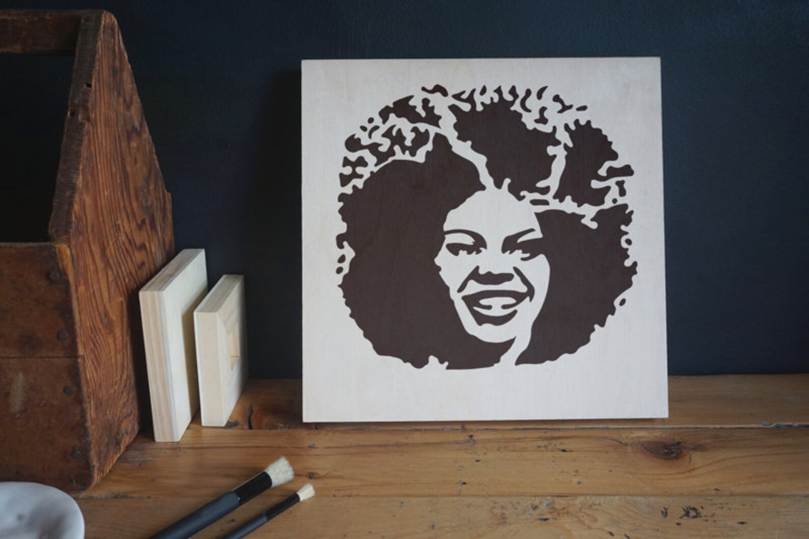 Afro Girl Stencil- Reusable Craft & DIY Stencils- S1_01_08 -8.5x11- by ...