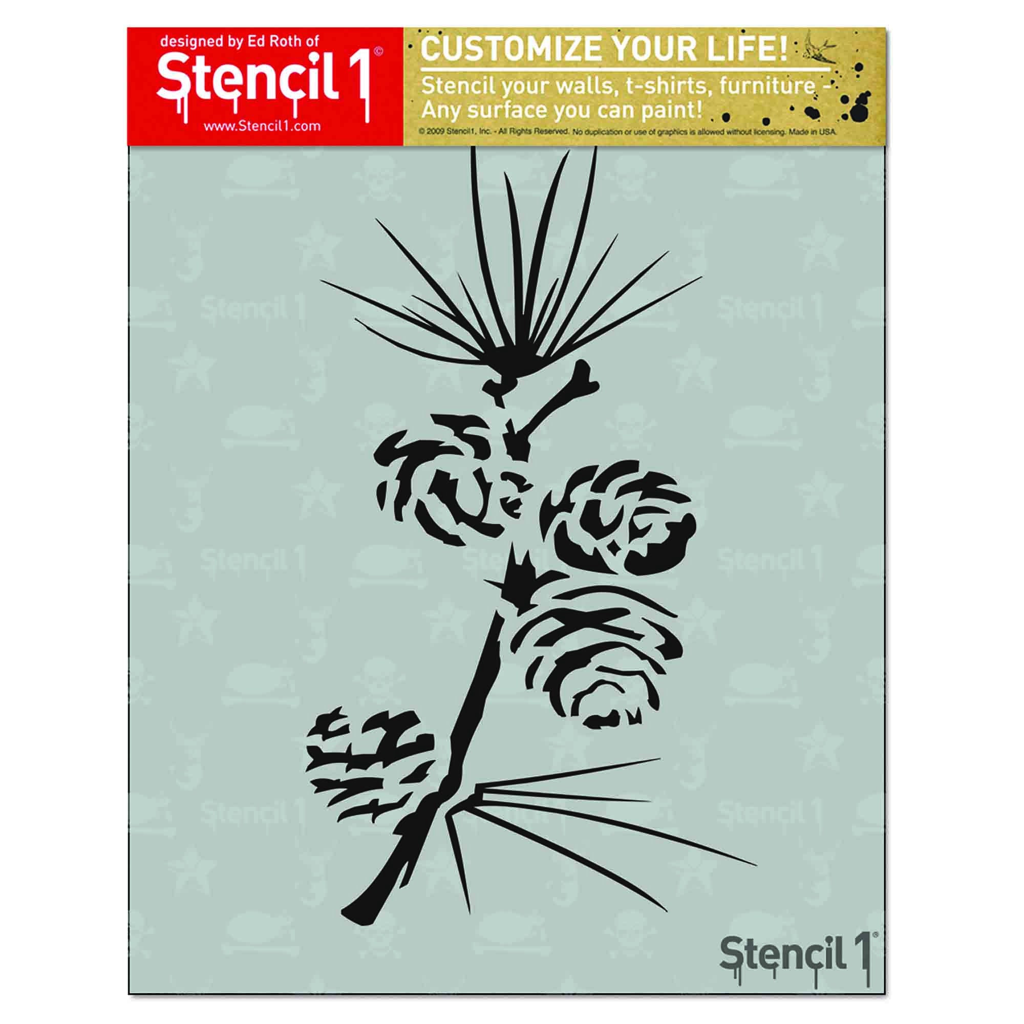 Pine Branch Holiday Christmas Stencil Reusable Craft & DIY - Etsy