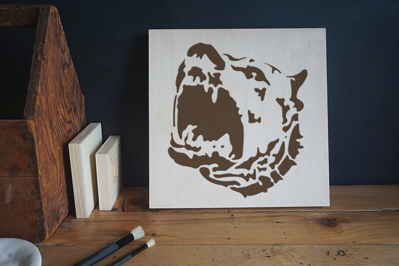 Mad Dog Stencil- Reusable Craft & DIY Stencils- S1_01_62 -8.5x11- by ...